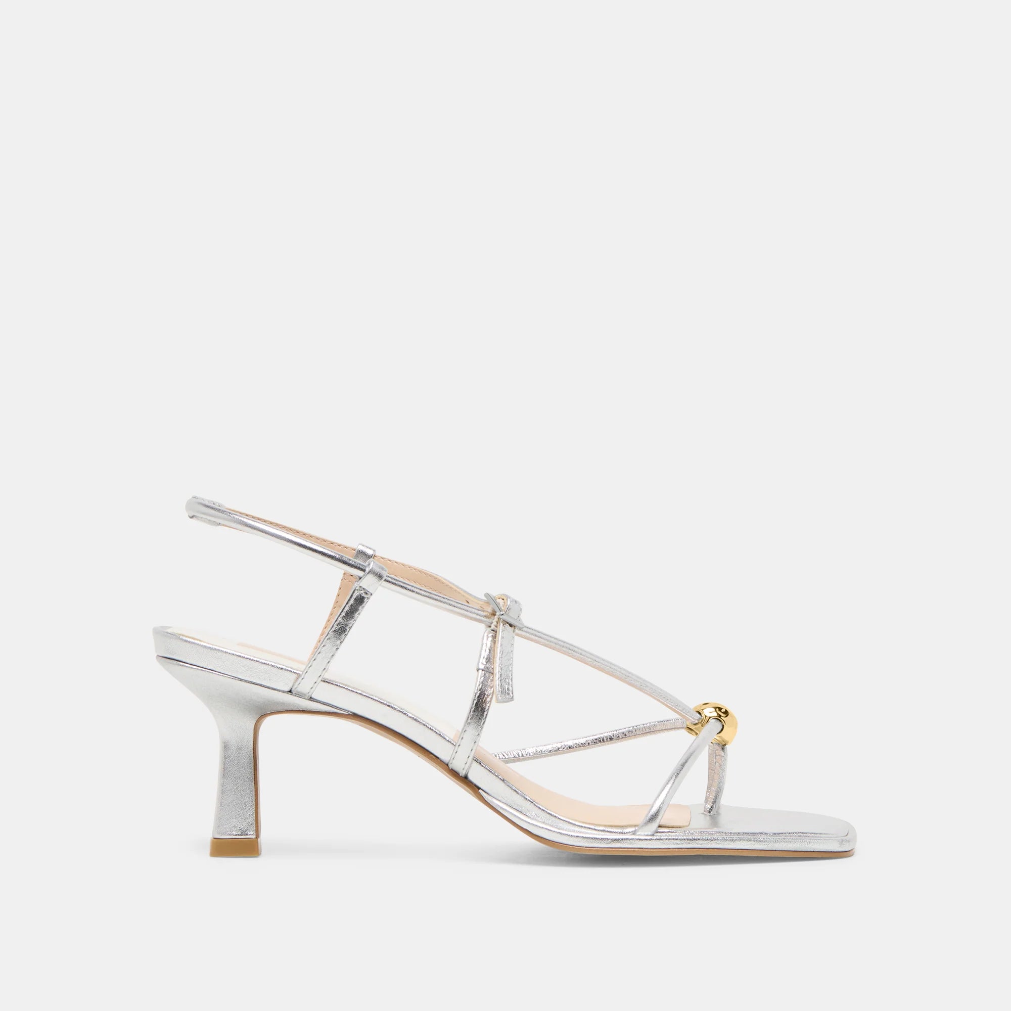 MYLEE Silver Distressed Strappy Heels | Women's Designer Heels – Dolce ...