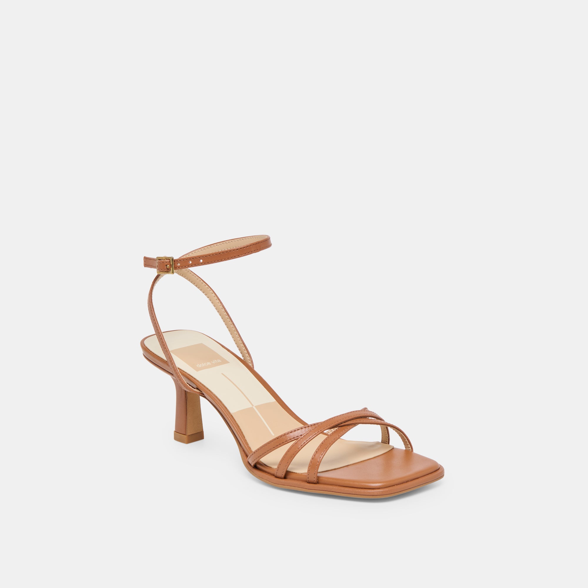 MANJI Saddle Leather Strappy Heels | Women's Designer Heels – Dolce ...