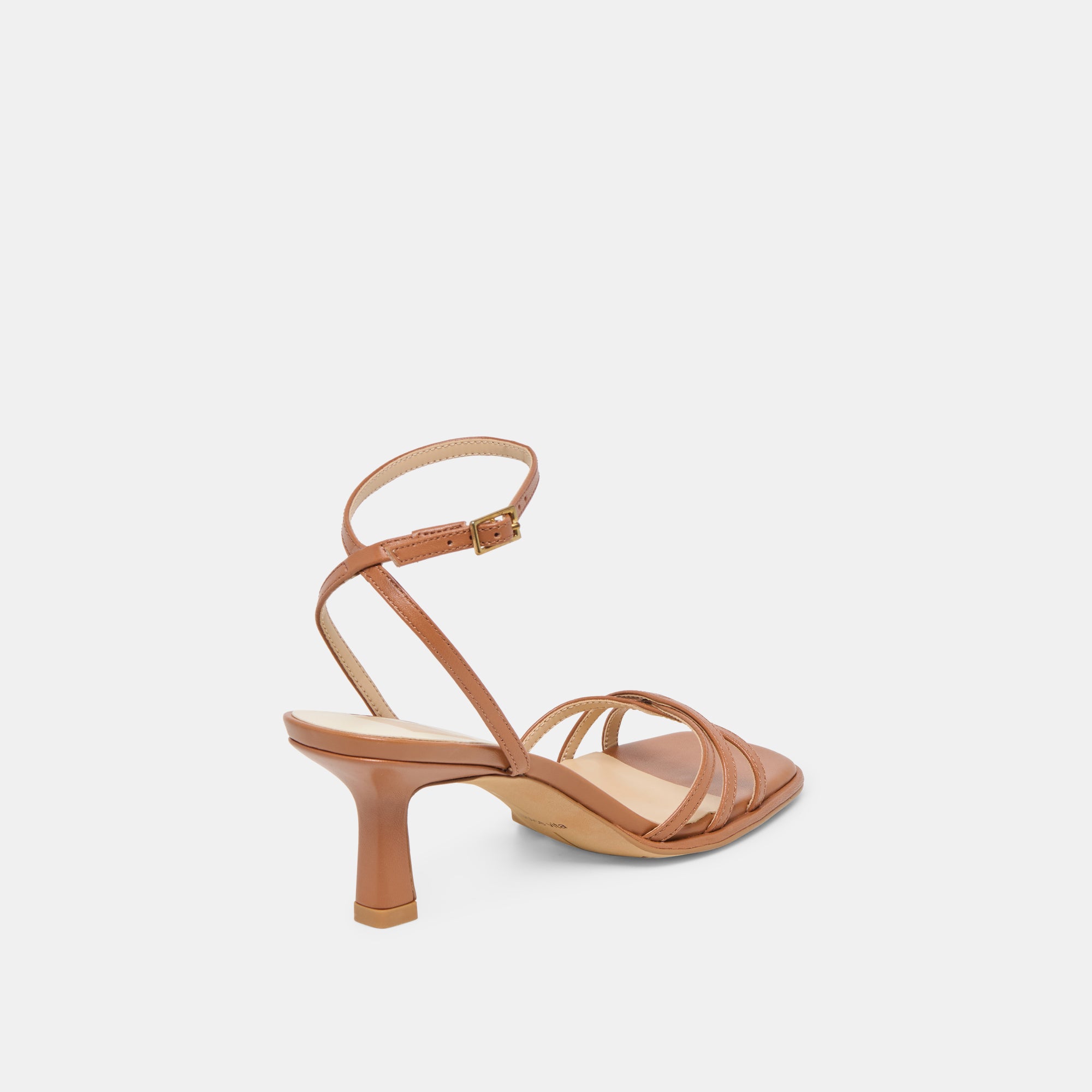 MANJI Saddle Leather Strappy Heels | Women's Designer Heels – Dolce ...