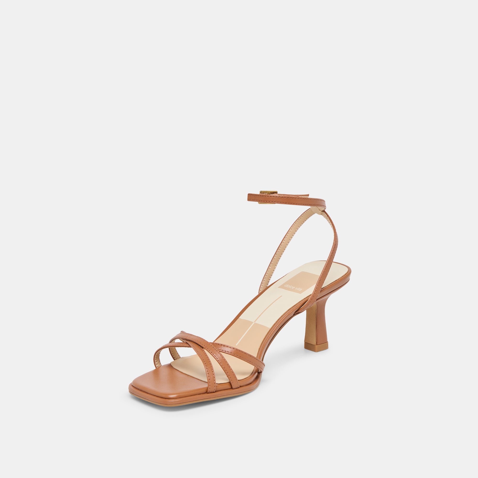 MANJI Saddle Leather Strappy Heels | Women's Designer Heels – Dolce ...