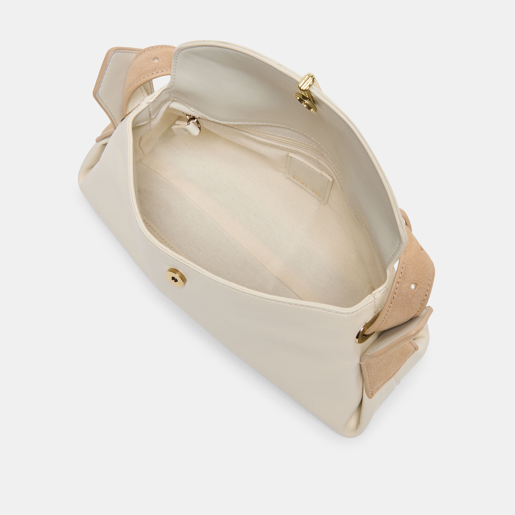 DEVYN White Leather Knotted Shoulder Bag | Women's Designer Handbags ...