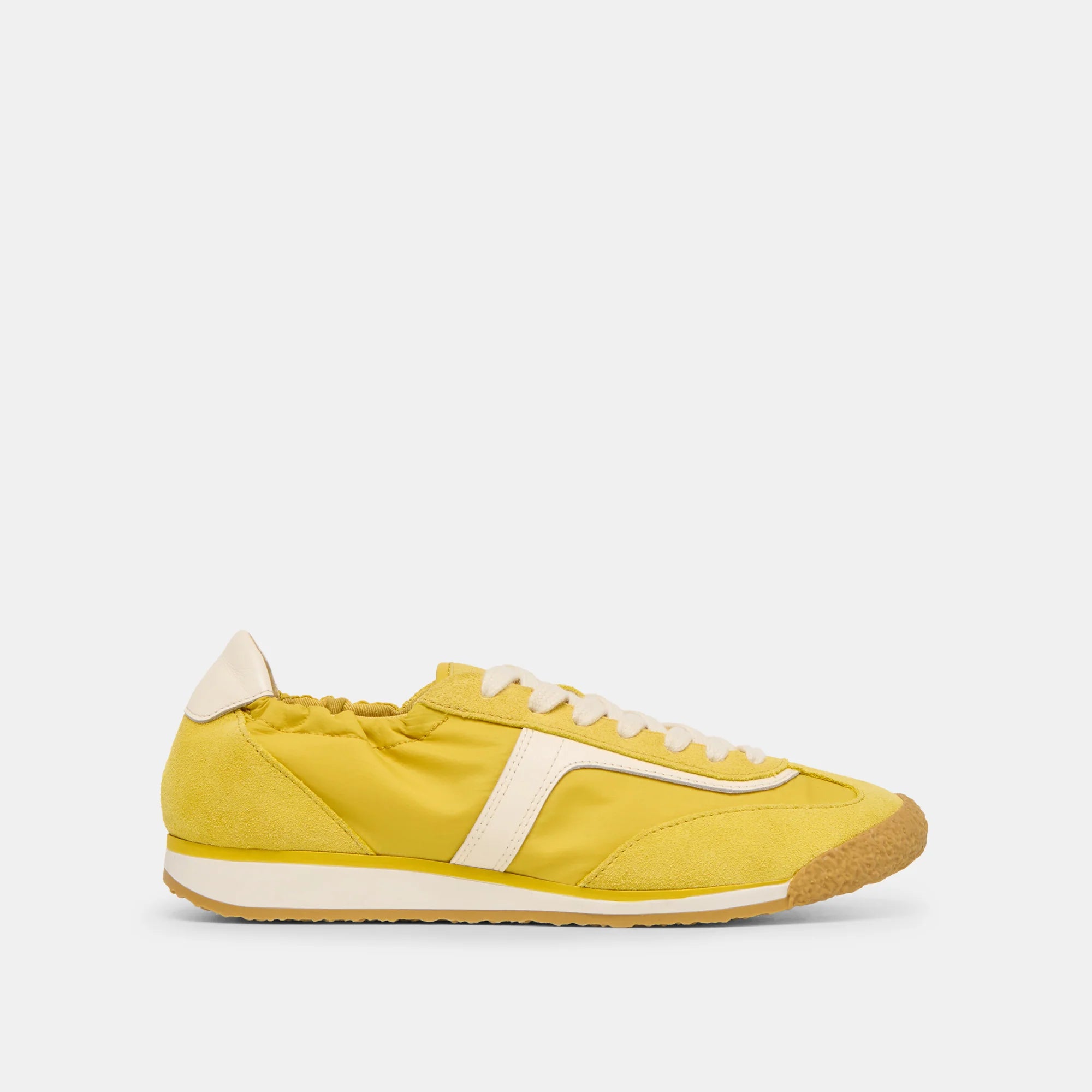 SARIYA Yellow Nylon Lace Up Sneakers | Women's Designer Sneakers ...